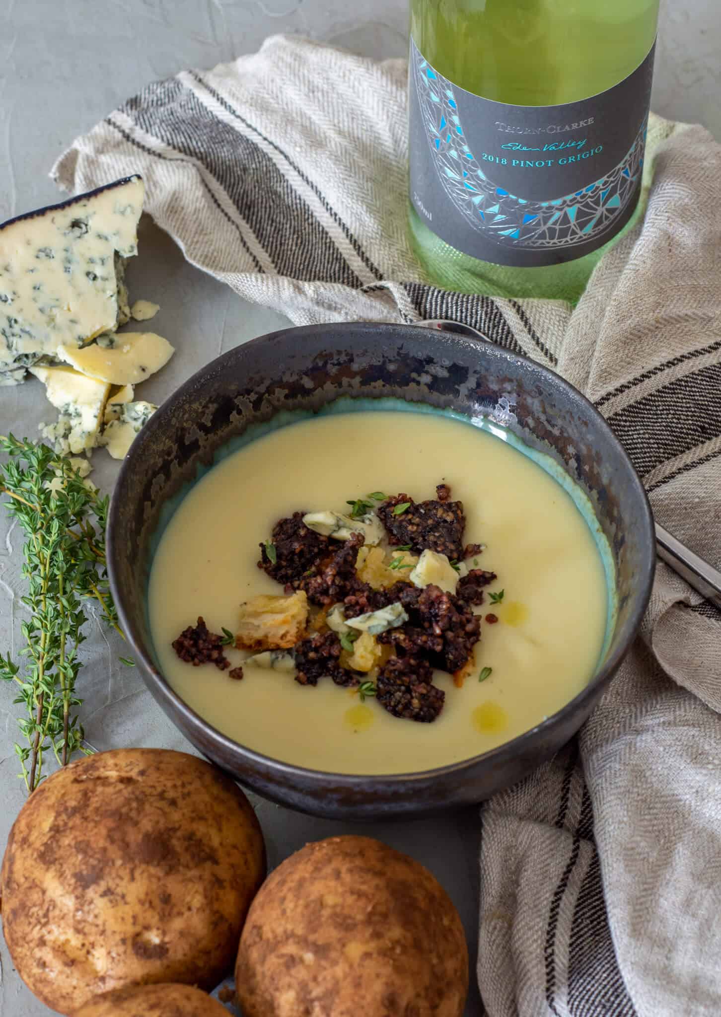 Potato Leek & Black Pudding Soup - AnotherFoodBlogger