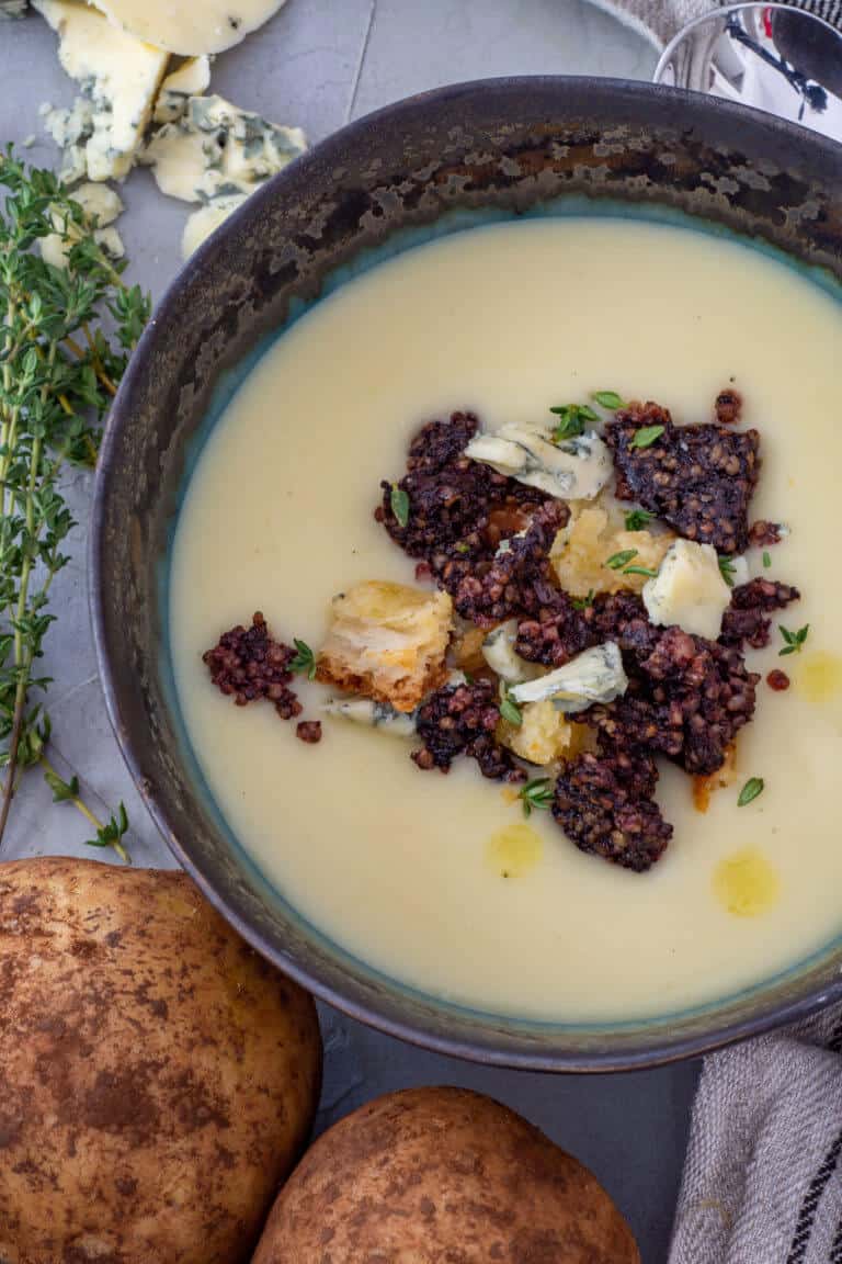 Potato Leek & Black Pudding Soup - AnotherFoodBlogger