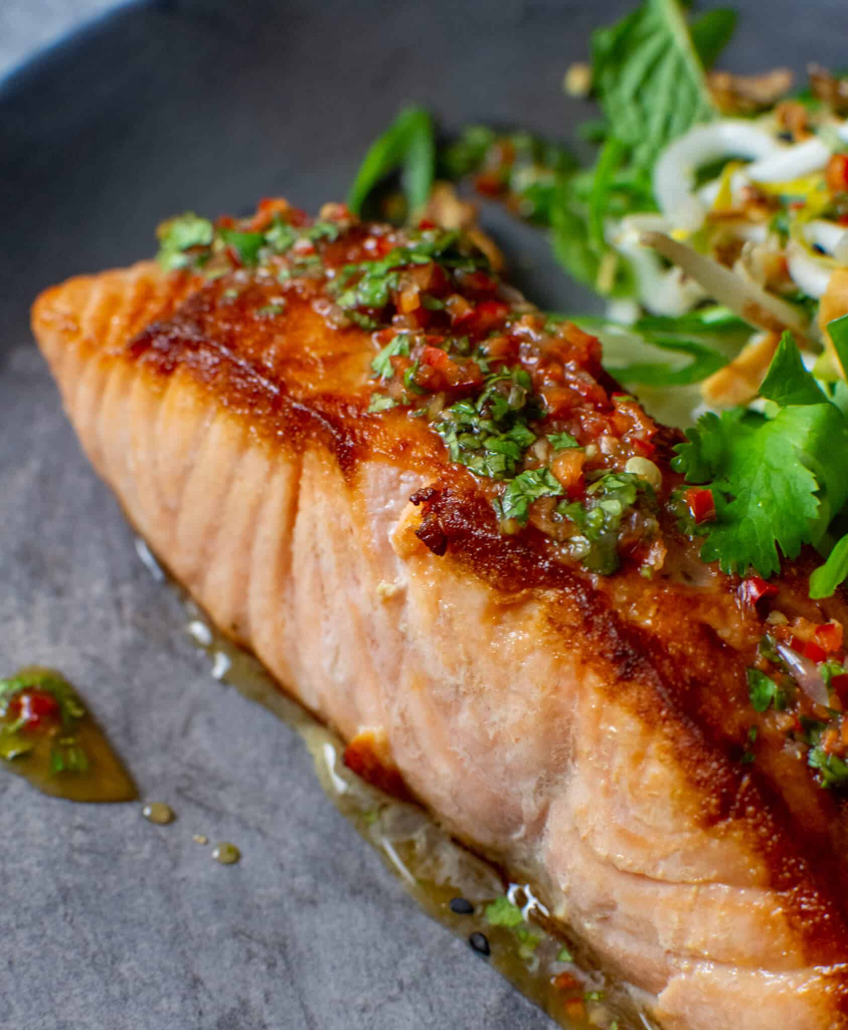 Asian Salmon & Nam Prik Dressing - AnotherFoodBlogger