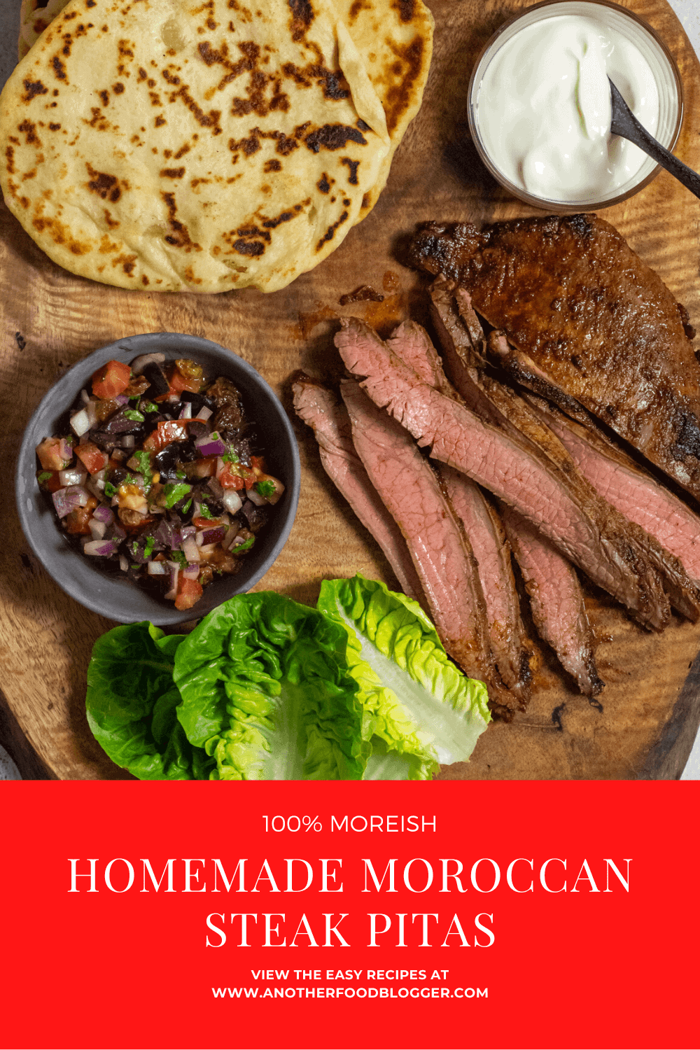 Moroccan Steak Pitas - AnotherFoodBlogger