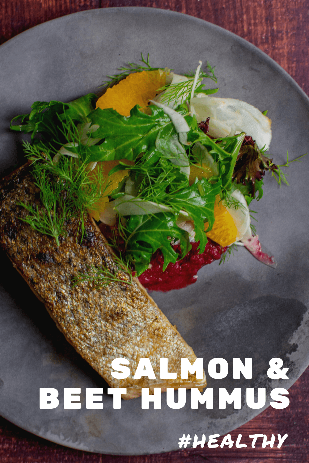 Grilled Salmon & Beetroot Hummus - AnotherFoodBlogger