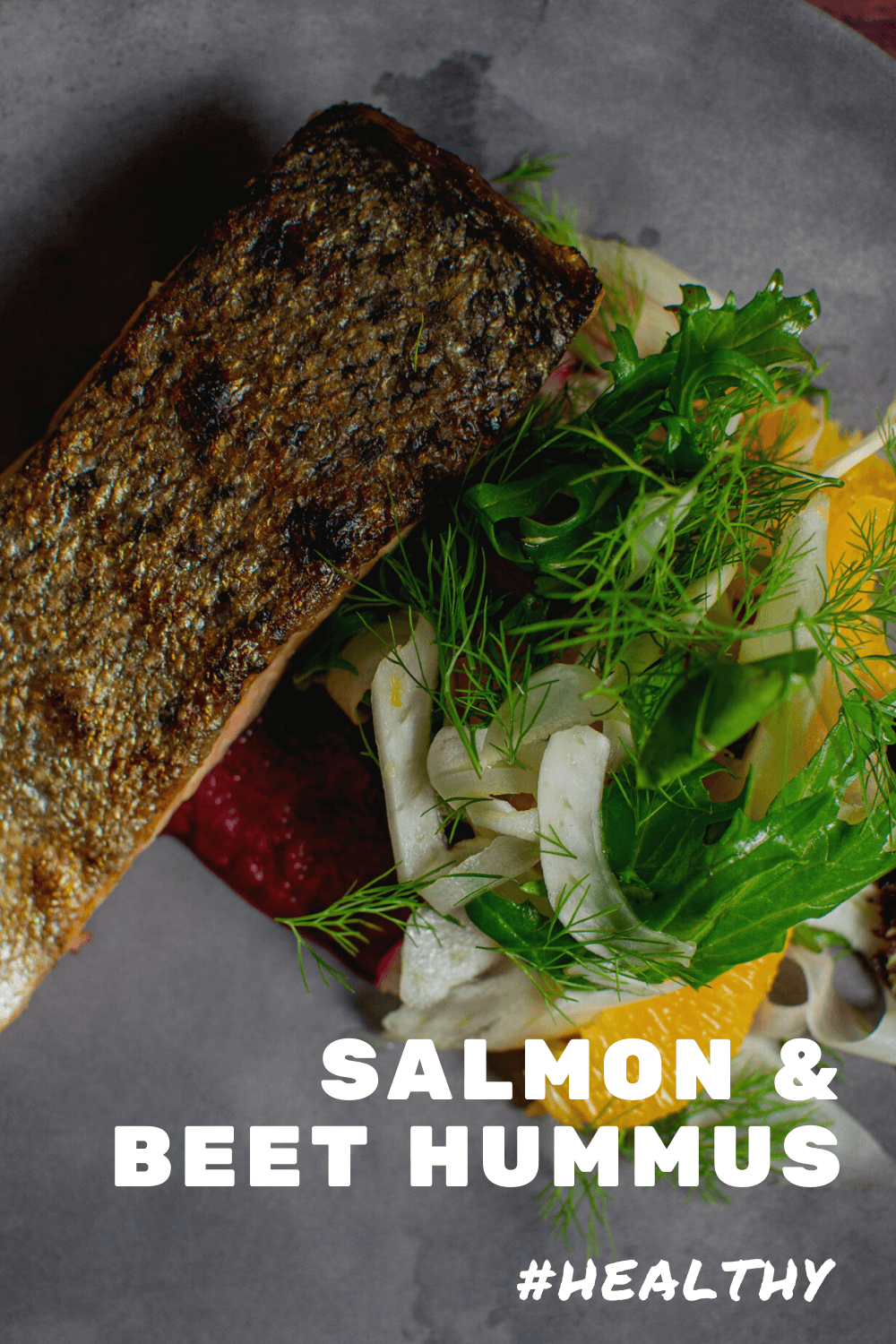Grilled Salmon & Beetroot Hummus - AnotherFoodBlogger