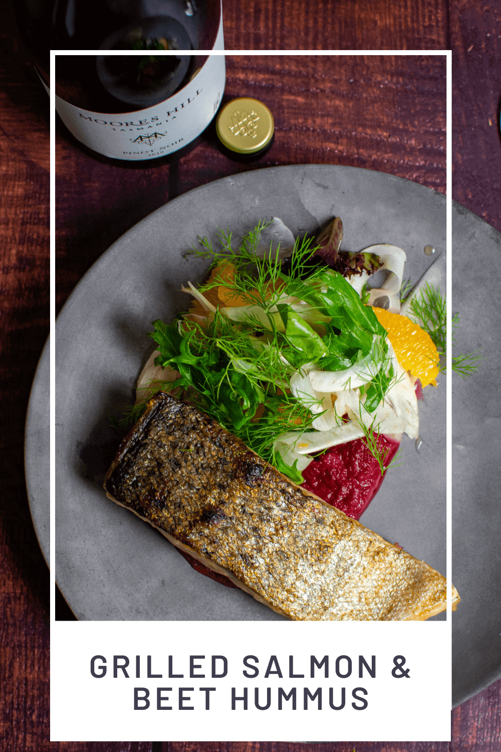 Grilled Salmon & Beetroot Hummus - AnotherFoodBlogger