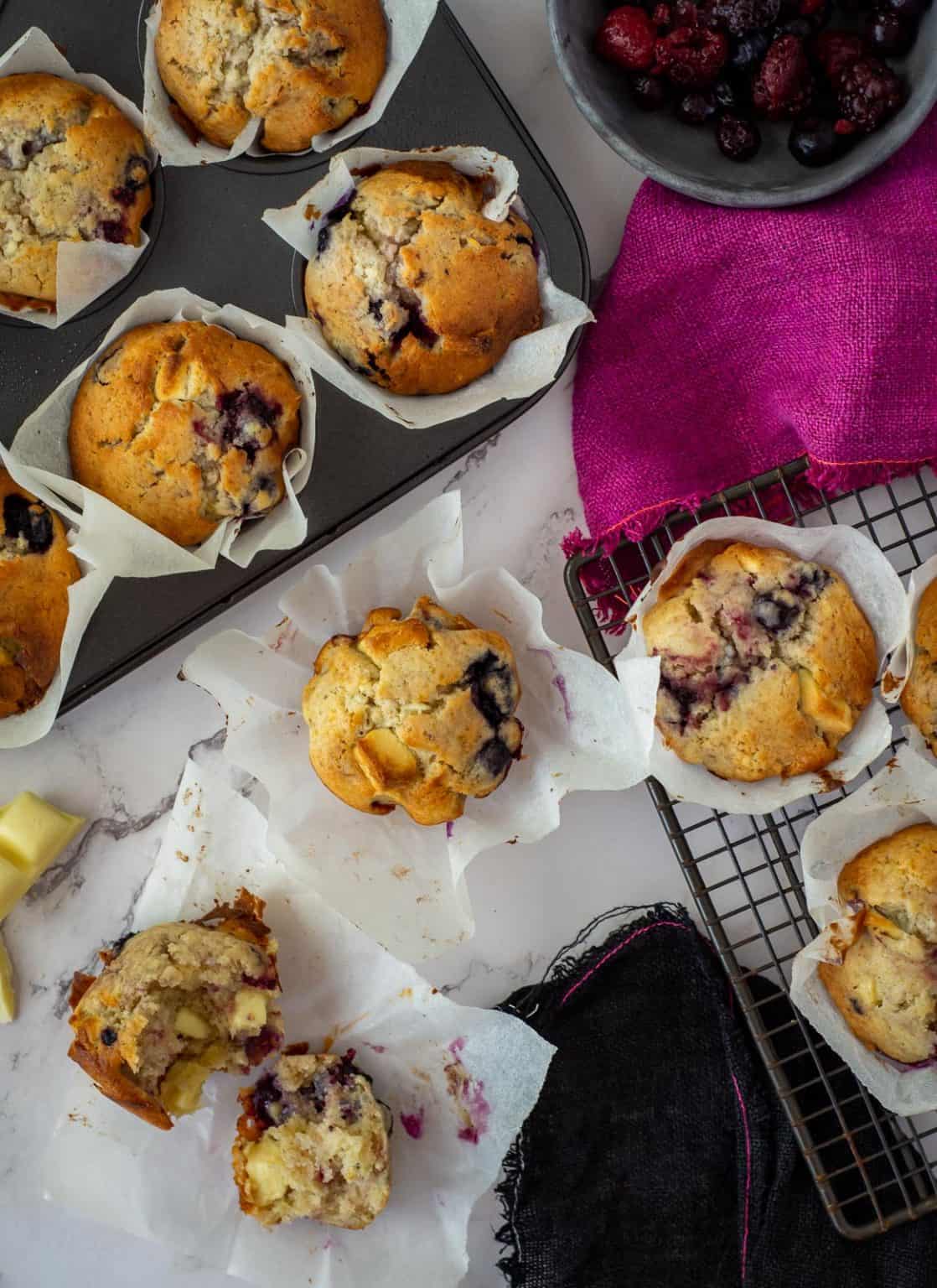 White Chocolate Muffins - AnotherFoodBlogger