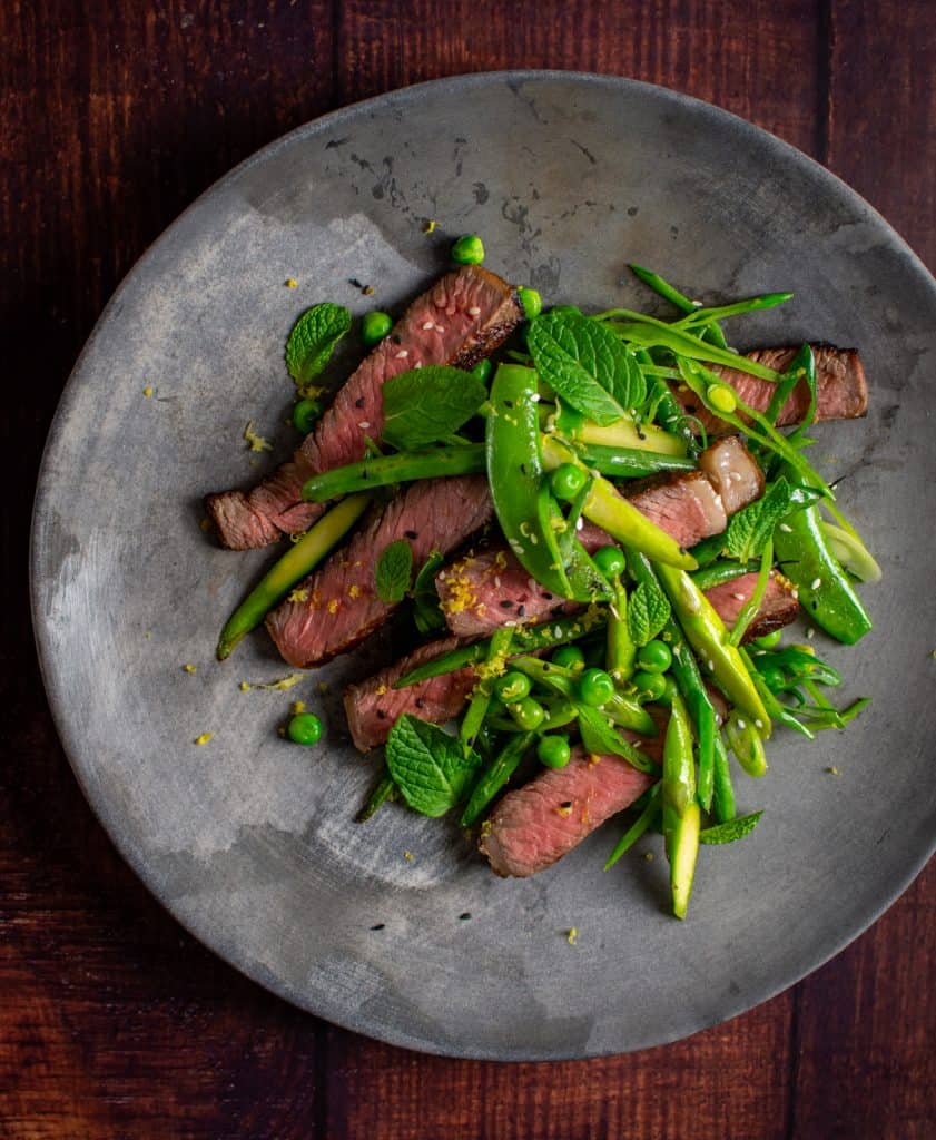 Scotch Fillet and Mixed Greens - AnotherFoodBlogger