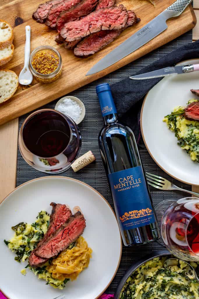 Bavette Steak Recipe - grilled bavette & miso onions - AnotherFoodBlogger